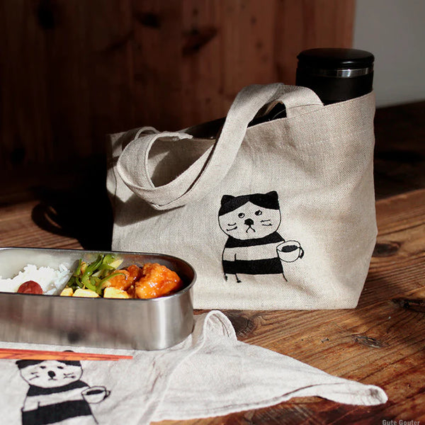 Sennokoto Linen embroidery bento bag | Shima – ZAKKAsine