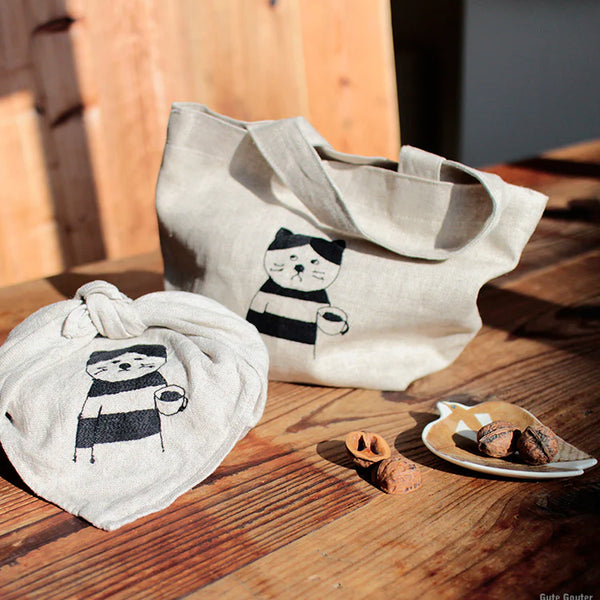 Sennokoto Linen embroidery bento bag | Shima – ZAKKAsine